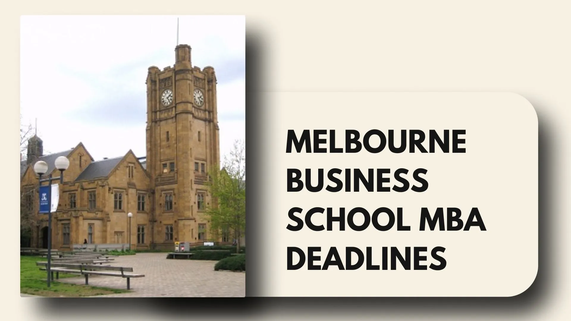 Melbourne Business School MBA Deadlines 2026-27